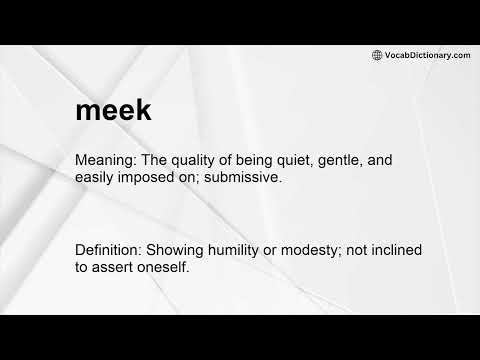 meek Meaning