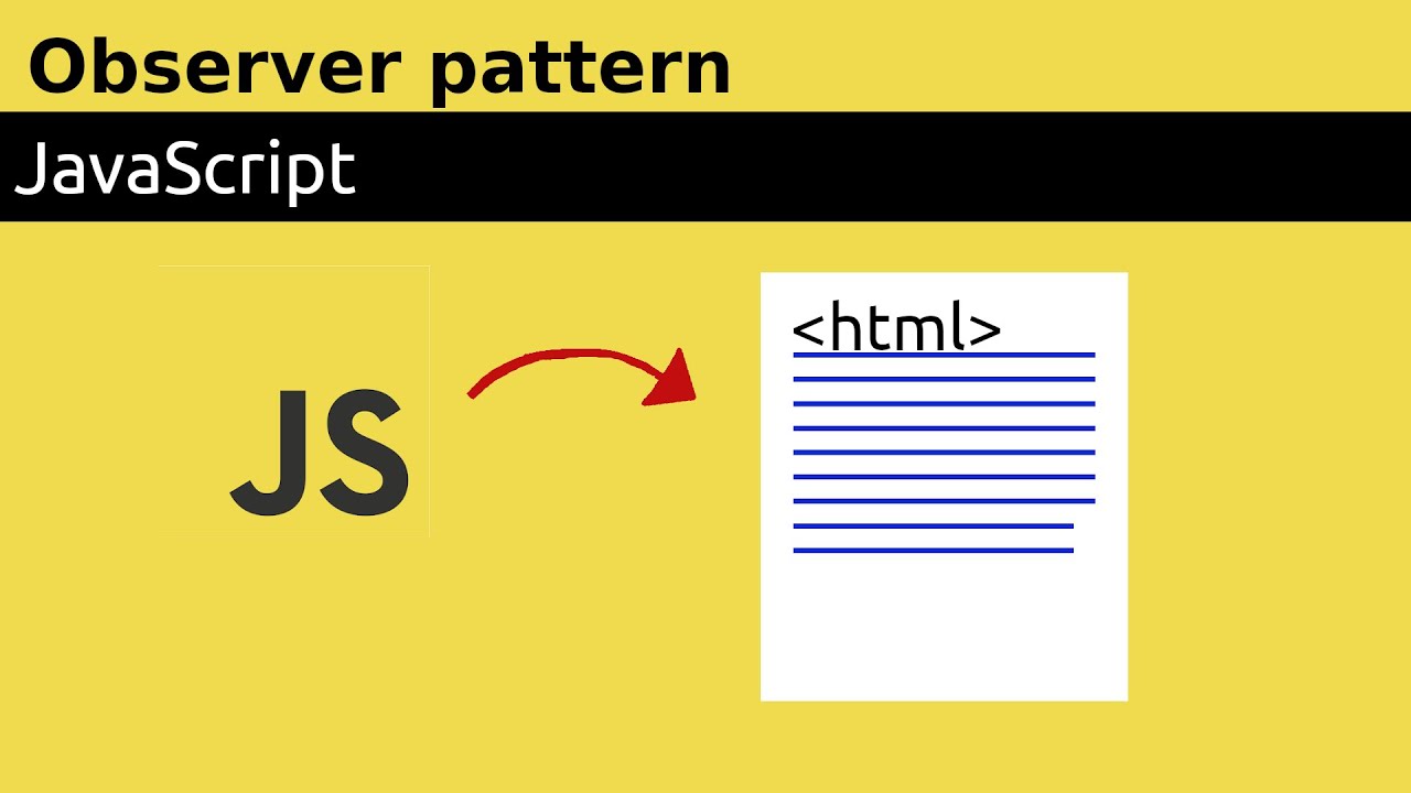 Observer pattern in vanilla JavaScript