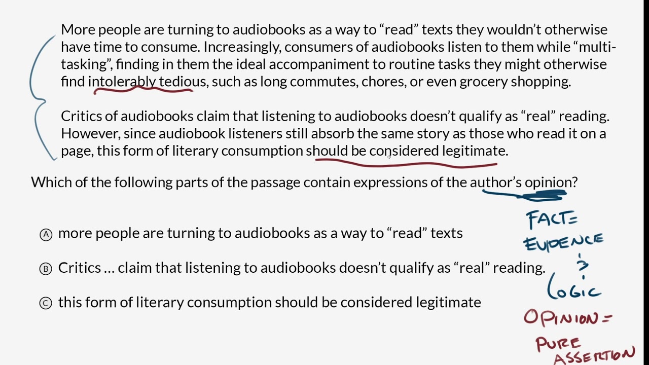 Fact or opinion | Praxis Core Reading | Khan Academy
