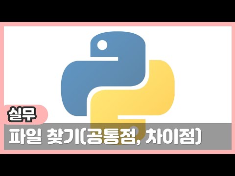 파이썬(Python) - 파일 찾기(공통점, 차이점)