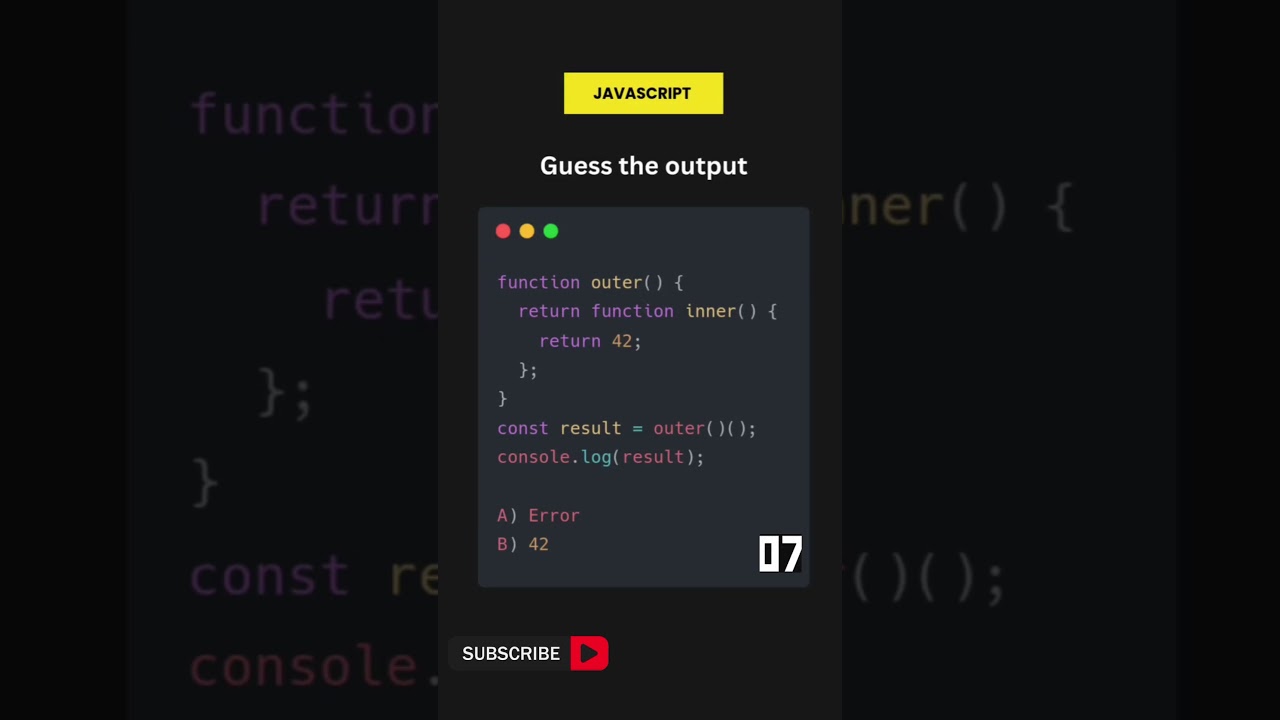 Test Your Javascript Knowledge: MCQ #26