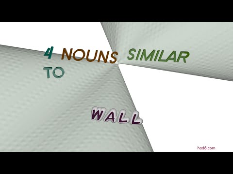 wall - 4 nouns which are synonyms to wall (sentence examples)