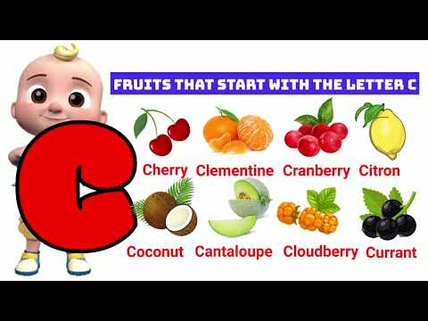 Learn Fruits Names That Start with the Letter C For Kids | Toddler Basic Learning for Preschool