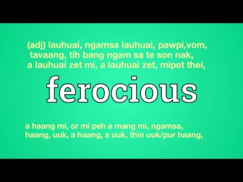 ferocious meaning in English Ngawn