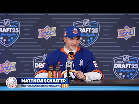 Matthew Schaefer Addresses Media After Being Picked #1 Overall In The 2025 NHL Draft!
