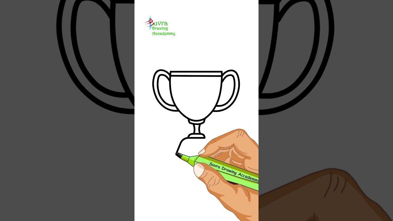 How to Draw Trophy 🏆 for Beginners | #drawing #shorts #youtubeshorts #art #howtodraw #viral #trophy