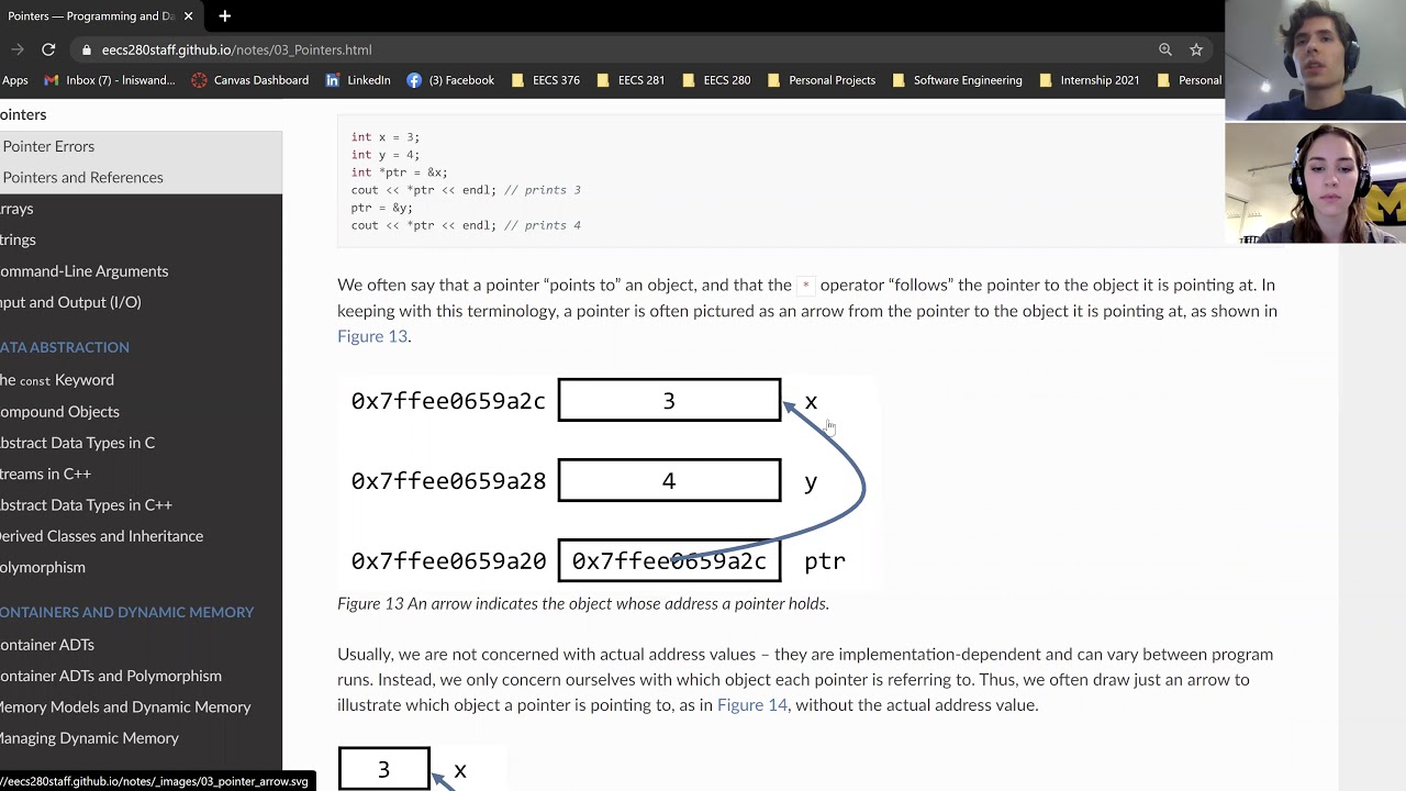 Pointers in EECS 280