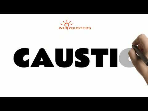 CAUSTIC (adjective) Meaning, Pronunciation and Examples in Sentences | GRE GMAT LSAT SAT ESL TOEIC