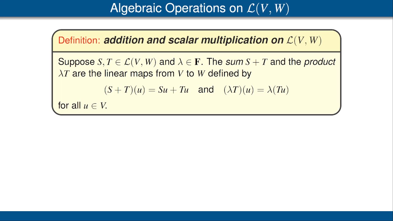 Vector Space of Linear Maps