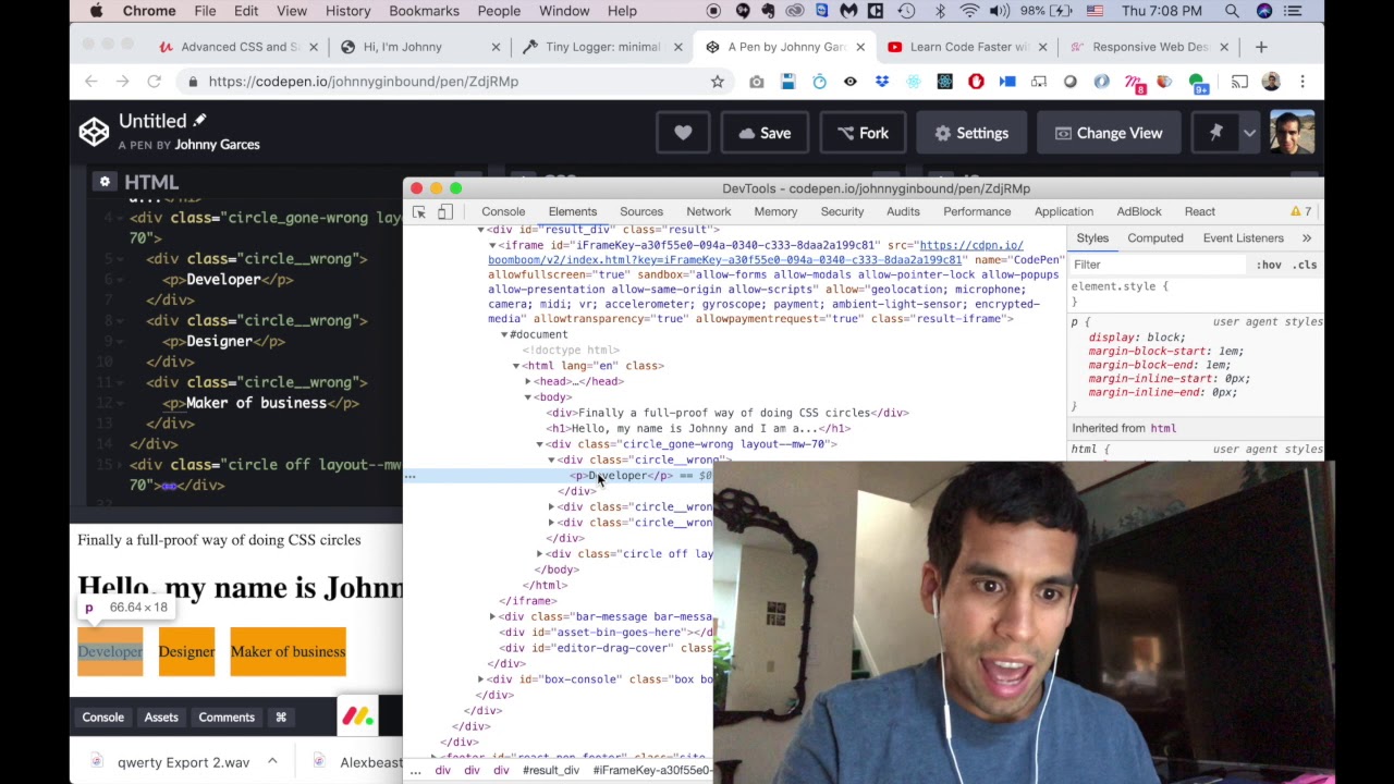 Responsive CSS Circles with text- the problem with circles (pt 1)