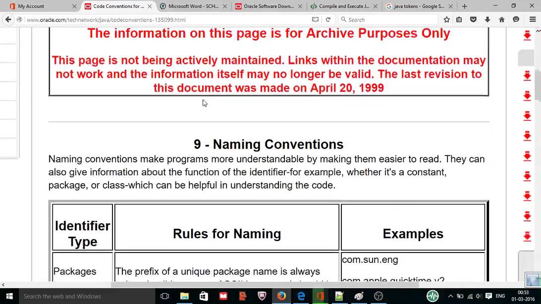 java naming conventions