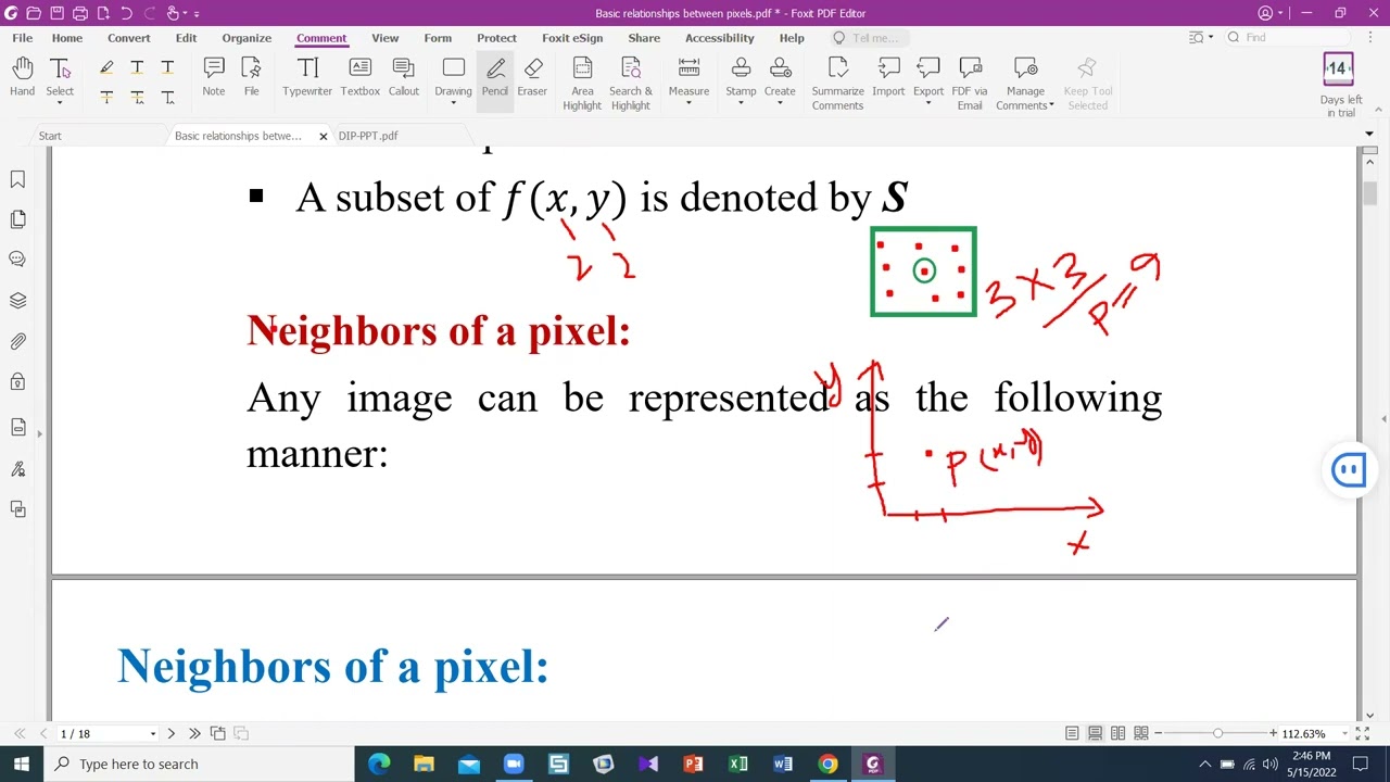 Basic relationships between pixels | Neighbors of a pixel | Connectivity between pixels |