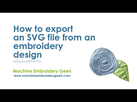 How to export an SVG file and a JPG file from an embroidery design using SewWhat-Pro