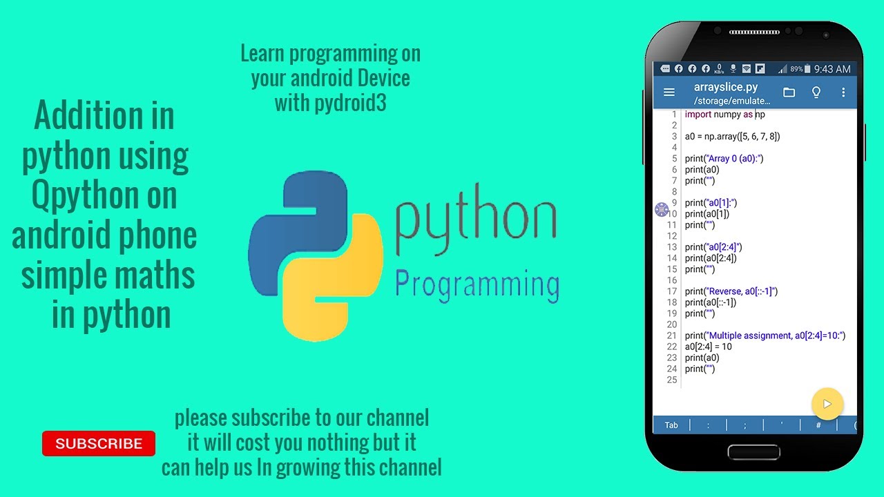 How to use Addition in python using Qpython on android phone simple maths in python