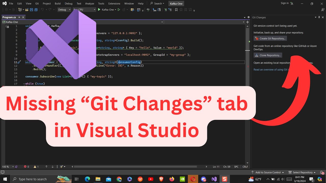 Fix Missing “Git Changes” tab in Visual Studio