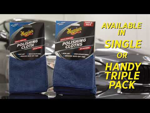 Meguiar’s Multi-Purpose Microfibre Polishing Cloth Triple Pack ...