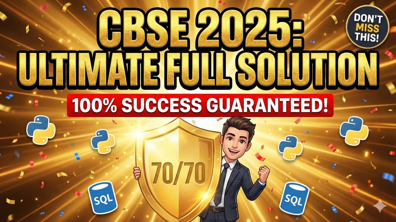 CBSE 2025 Computer Science Class 12th full paper solution + exam tips to score better in CBSE 2026