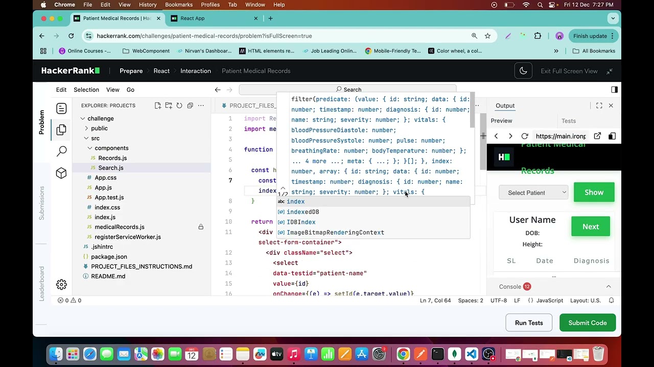 HackerRank React JS Coding Challenge | Must-Know for Interviews