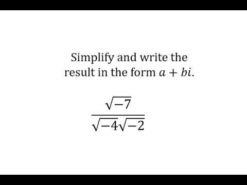 Simplify a Quotient of Imaginary Numbers | Math Help from Arithmetic ...