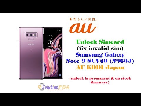 Unlock SCV40 Samsung Galaxy Note 9 AU KDDI Japan N960J Permanent Success