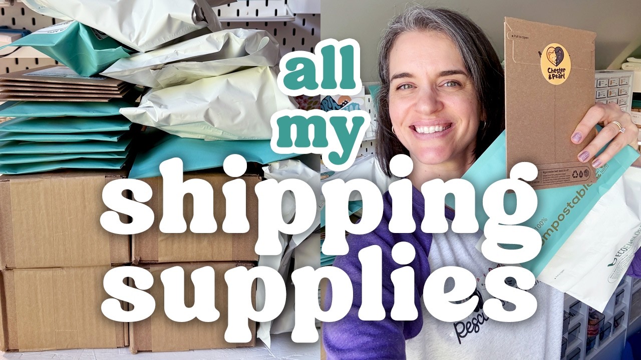 PACK ORDERS WITH ME! 📦 I'm sharing all my shipping supplies while packing my small business orders