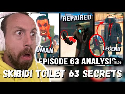 Isotoilets analysis of Skibidi Toilet 63 - ALL SECRETS & Easter Eggs (REACTION!!)