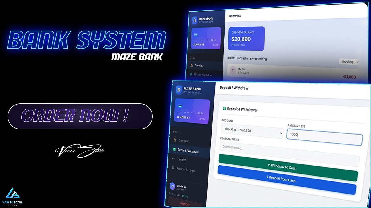 🔥 QBCore Advanced Banking System | Police Access + Fake Accounts (Best FiveM Script 2026)