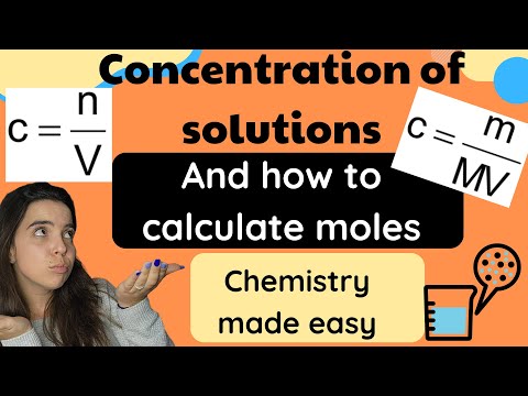 Concentration of solutions Chemistry