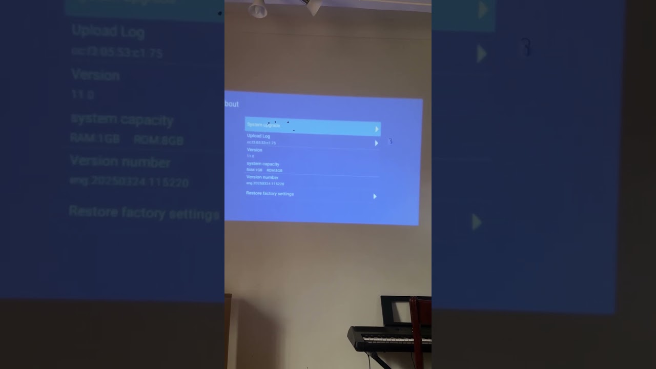 How to upgrade HY300 projector system