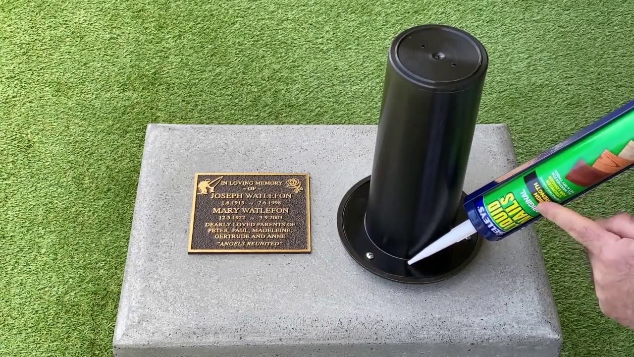 IONIC Cemetery Vase Combination Set