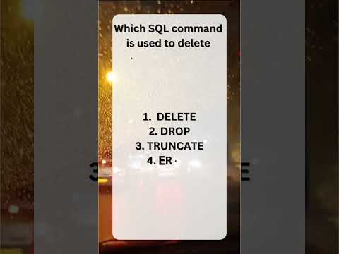Most common sql interview question