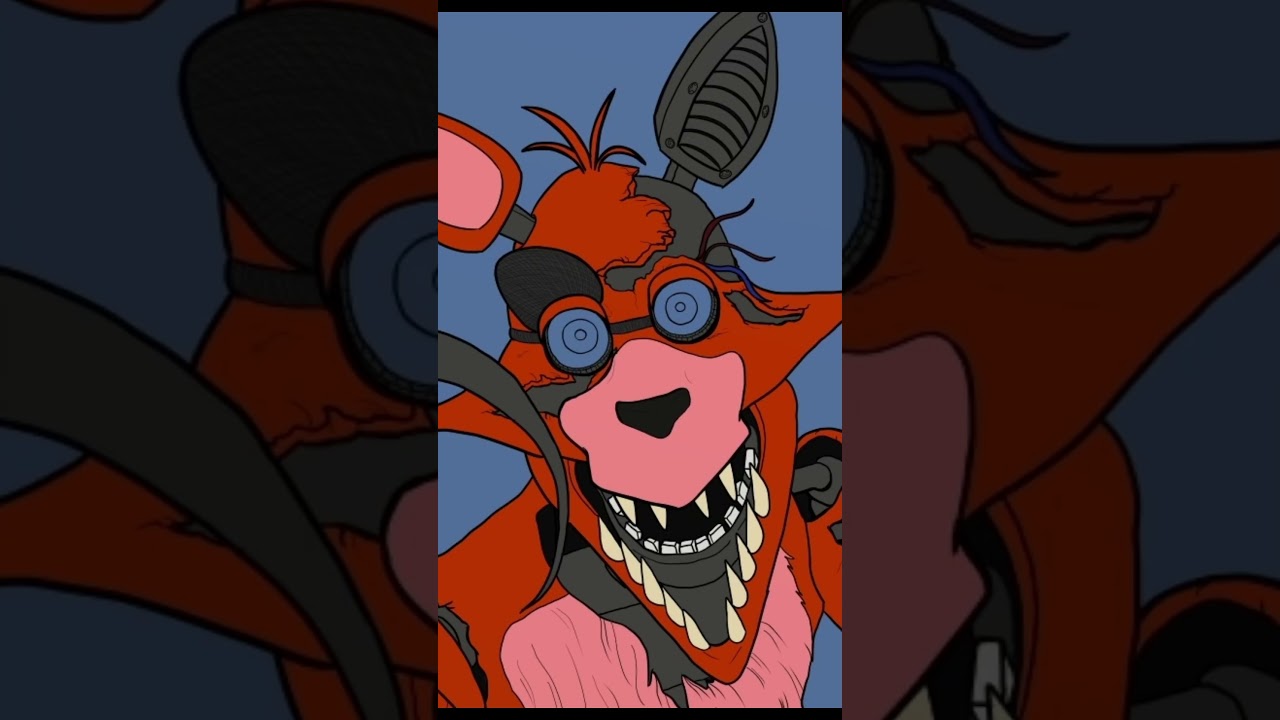 Drawing Withered Foxy  #shorts #video #fnaf #foxy #drawing #art #fanart #