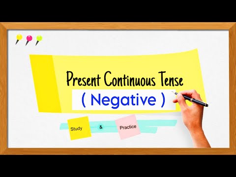 Present Continuous tense | Negative Sentences || present continu...