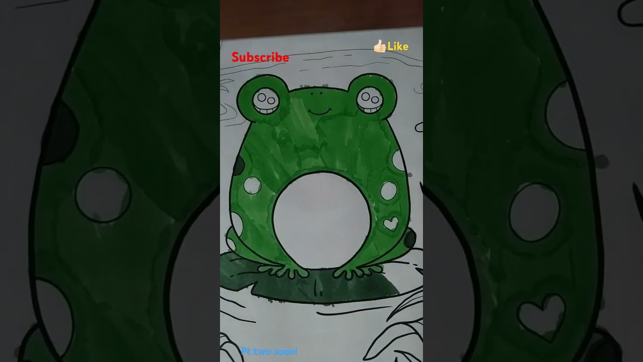cute frog coloring page #shorts