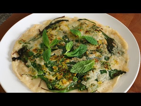 Korean pancake with ramps