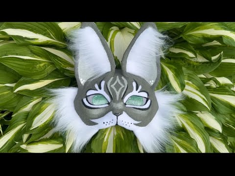 Therian Silver Norwegian Forest Cat Mask Process~!