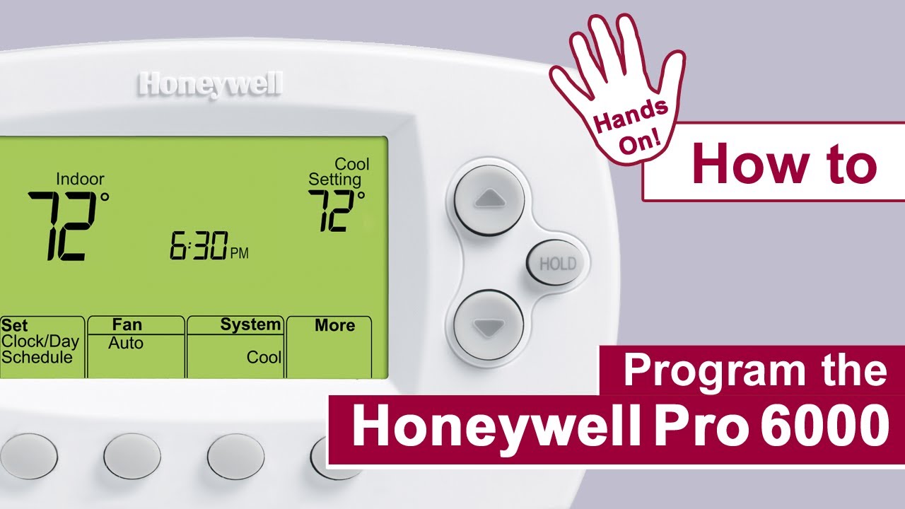 How to program the Honeywell Pro 6000 Thermostat