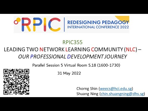 2022-05-31 Leading Two Network Learning Community (NLC) - our Professional Development Journey