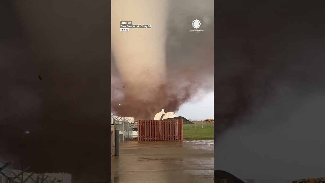 Massive Tornado Strikes Near Air Force Base