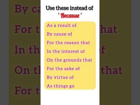 Use these instead of because | @TheTopNotchEnglish