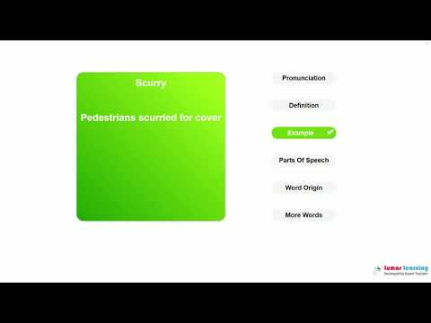 SCURRY - Definition, pronunciation, grammar, meaning - Practice grade 6 vocabulary