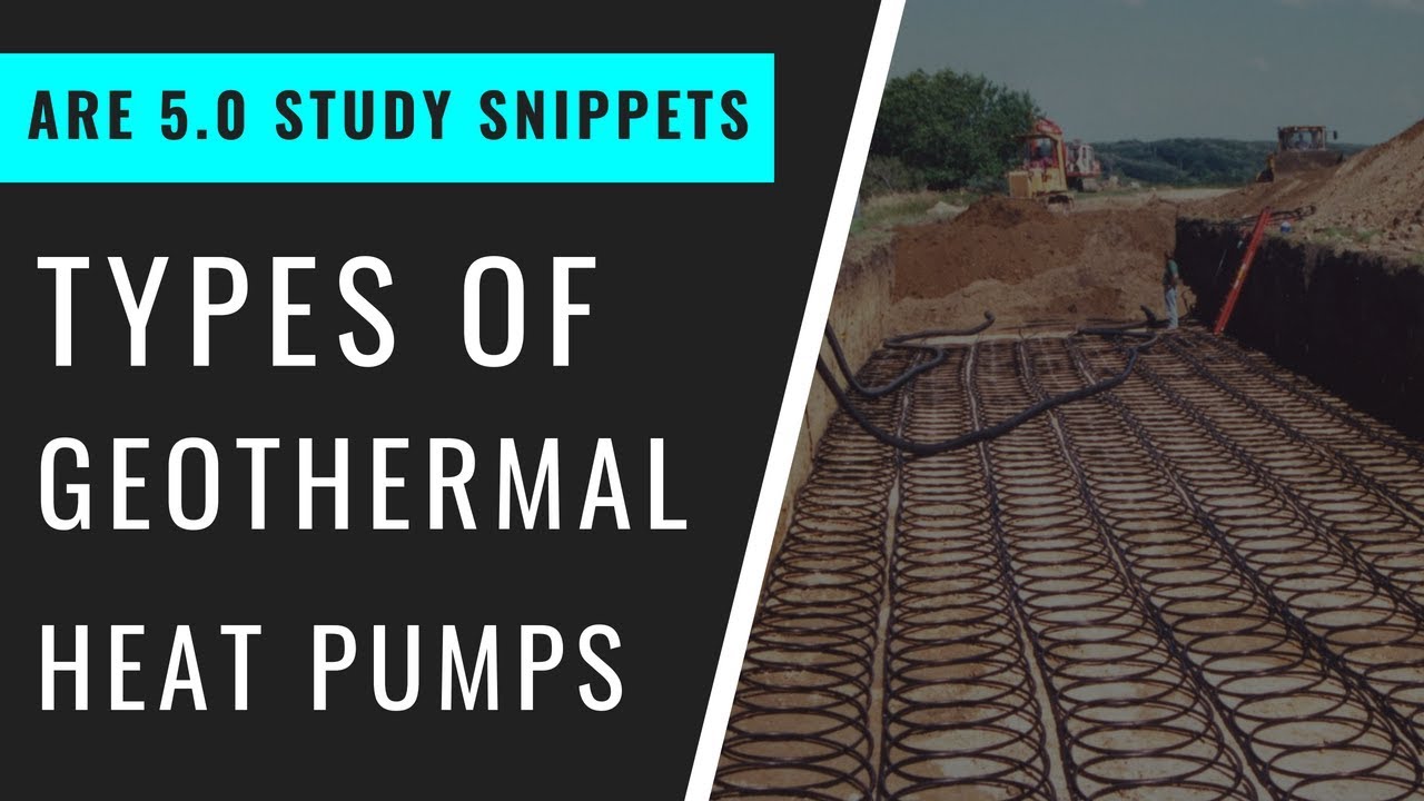 Types of Geothermal Heat Pumps | Pass the ARE 5.0