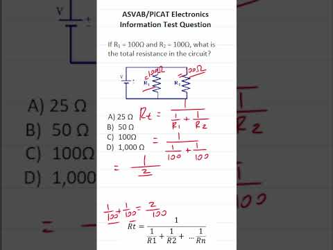 Total Resistance: ASVAB/PiCAT Electronics Info Practice Test Question #acetheasvab #grammarhero