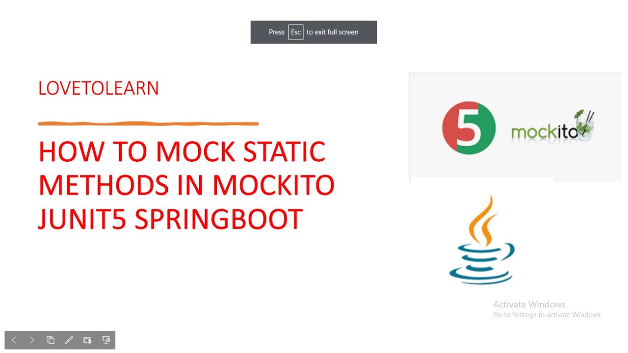 How to mock static methods in mockito in  springboot #java #mockito