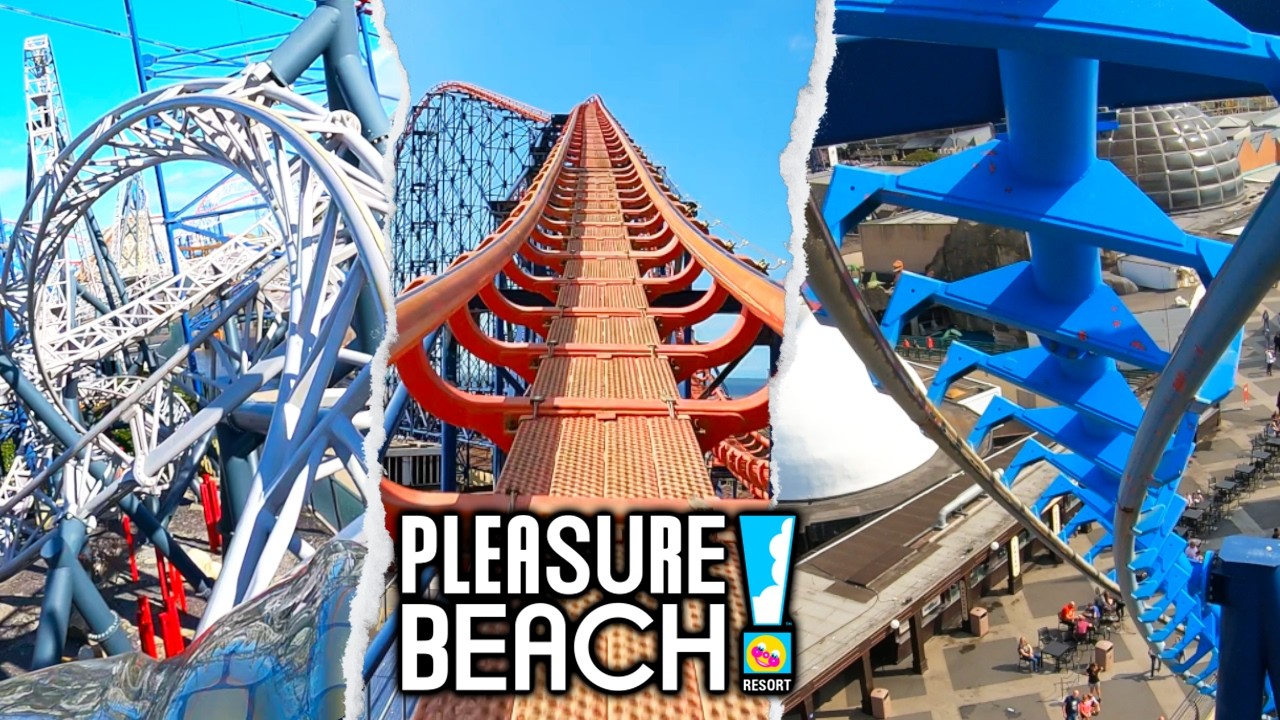 Every Roller Coaster at Blackpool Pleasure Beach | Front Seat On-Ride POVs 4K