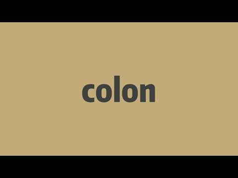 How to pronounce colon -Elin's english