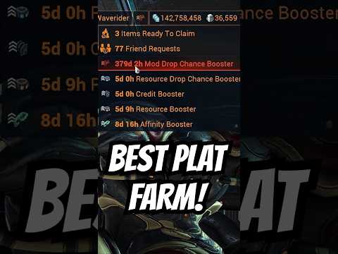 BEST PLATINUM FARM IN WARFRAME!