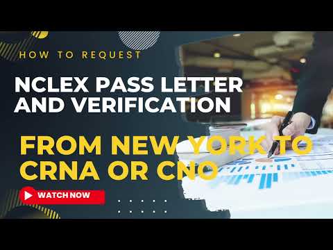 How to get NCLEX pass letter and verification from NEW YORK send to any Canadian province. (CRNA )