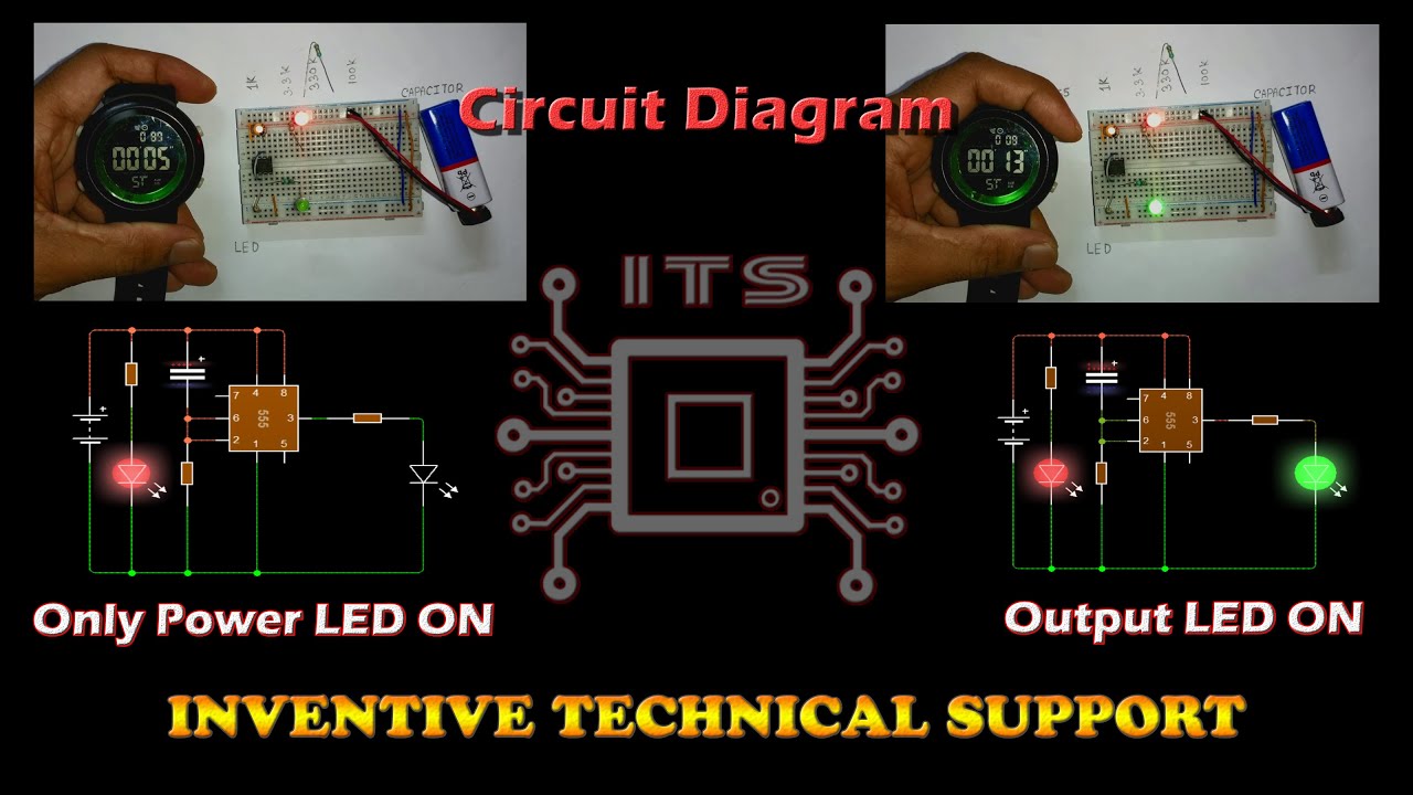 Auto On Time Delay Circuit Using 555 Timer IC by Inventive technical Support