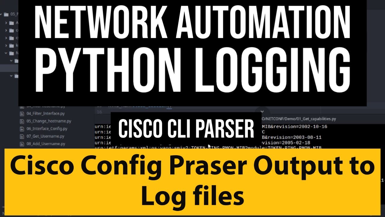 Python Network Automation: Enable Logging for Cisco CLI Command Parser and store output in Log File